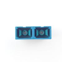 China Duplex SC/UPC Optic Fiber Adapter for FTTH Dustproof Earless 2 Port Adapter for sale