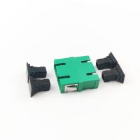 China 5 PBT Earless Dustproof Duplex Coupler SC Optic Fiber Adapter with APC for sale
