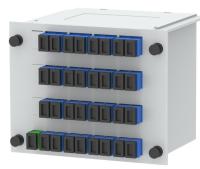 China FTTX PLC Splitter Insertion Type 1x32 SC UPC Low Insertion Loss 1260-1550nm for sale