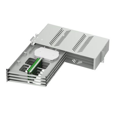 China 19 Inch Fiber Optic Patch Panel Sub ODF for Data Center Network ODN SC APC Swing Type for sale