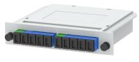 China FTTX PLC Splitter Insertion Type 1x32 SC UPC Low Insertion Loss 1260-1550nm for sale