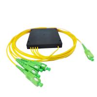 China SC UPC APC Fiber Optic Splitter 1x8 2mm Casket Type for FTTH Networks for sale