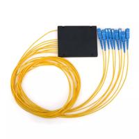 China SC UPC APC Fiber Optic Splitter 1x8 2mm Casket Type for FTTH Networks for sale
