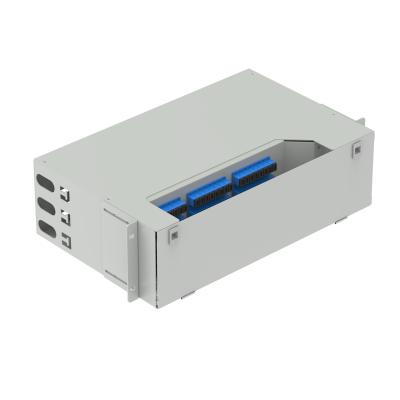 China 19 Inch Optical Distribution Frame 96 Ports SC UPC Swing Patch Panel ODF FTTX Network for sale