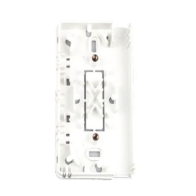China ABS 2-Core Plastic Fiber Optic Faceplate Socket Panel 117x70x19mm for Indoor FTTX Network for sale
