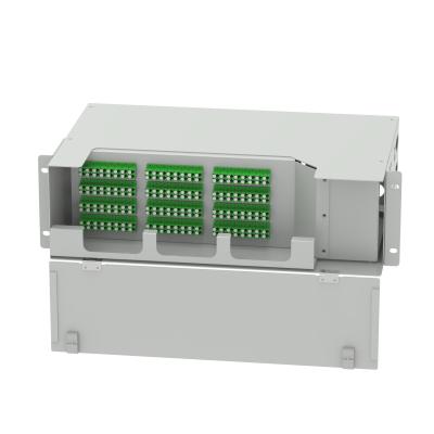 China 96 Cores LC APC Type 19 Inch Swing Patch Panel ODN Network Gray Fiber Optic Equipment for sale