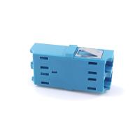 China FTTH Duplex LC UPC Optic Fiber Adapter 2 Port Coupler PBT Earless Design for Networking for sale