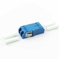 China FTTH Duplex LC UPC Optic Fiber Adapter 2 Port Coupler PBT Earless Design for Networking for sale