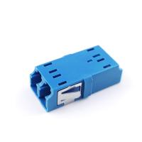 China FTTH Duplex LC UPC Optic Fiber Adapter 2 Port Coupler PBT Earless Design for Networking for sale
