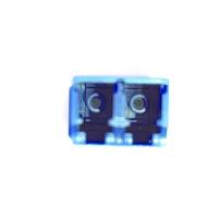 China FTTH Duplex LC UPC Optic Fiber Adapter 2 Port Coupler PBT Earless Design for Networking for sale