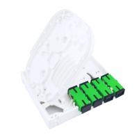 China 4 Cores Plastic Fiber Optic Faceplate Socket Panel SC Connector For FTTX Indoor 5 for sale