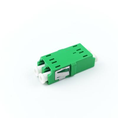 China Standard Flange 2-Port Earless LC APC Fiber Optic Adapter ≤0.2dB Insertion Loss for sale