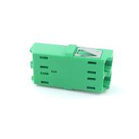 China Standard Flange 2-Port Earless LC APC Fiber Optic Adapter ≤0.2dB Insertion Loss for sale