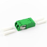 China Standard Flange 2-Port Earless LC APC Fiber Optic Adapter ≤0.2dB Insertion Loss for sale