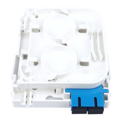 China 2 Port SC Fiber Optic Face Plate Socket Panel ABS 115x86x23mm for sale