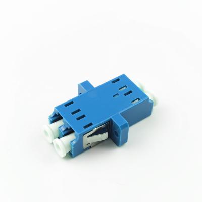 China 2 Ports LC UPC Fiber Optic Adapter Eared Duplex Coupler Low Insertion Loss 0.2dB for sale