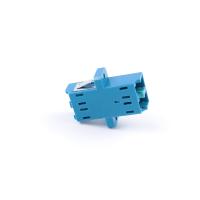 China 2 Ports LC UPC Fiber Optic Adapter Eared Duplex Coupler Low Insertion Loss 0.2dB for sale