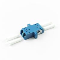 China 2 Ports LC UPC Fiber Optic Adapter Eared Duplex Coupler Low Insertion Loss 0.2dB for sale