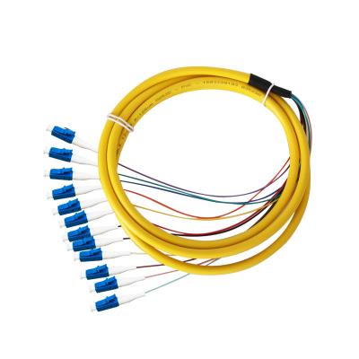 China LC UPC Fiber Optic Pigtail Customizable Length 0.9mm 2.0mm 3.0mm Low Insertion Loss for sale