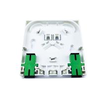 China SC Connector Type 2 Cores Plastic Fiber Optic Faceplate Socket Panel for FTTH Indoor for sale
