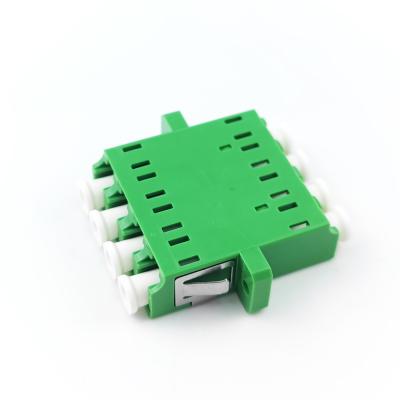 China LC APC Fiber Optic Adapter Eared Square Green Insertion Loss 0.2dB for sale
