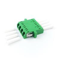 China LC APC Fiber Optic Adapter Eared Square Green Insertion Loss 0.2dB for sale
