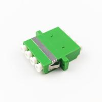 China LC APC Fiber Optic Adapter Eared Square Green Insertion Loss 0.2dB for sale