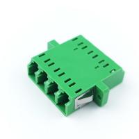 China LC APC Fiber Optic Adapter Eared Square Green Insertion Loss 0.2dB for sale