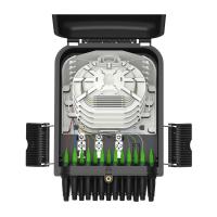 China Outdoor FTTH Fiber Optic Splitter Box 48 Splicing Capacity 3 Main Cable Ports IP65 for sale