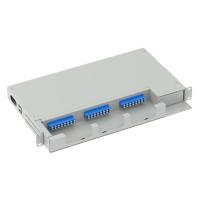 China 24 Cores Fiber Optic Swing Patch Panel 19 Inch LC UPC for FTTX ODN for sale