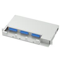 China 24 Cores Fiber Optic Swing Patch Panel 19 Inch LC UPC for FTTX ODN for sale
