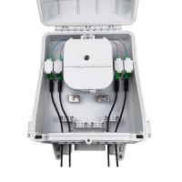 China 16 Core Outdoor Fiber Optic Terminal Distribution Box IP65 Wall Pole Mount 306x237x116mm for sale