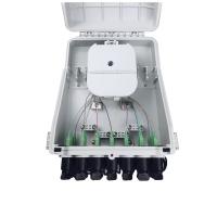 China 16 Core Outdoor Fiber Optic Terminal Distribution Box IP65 Wall Pole Mount 306x237x116mm for sale