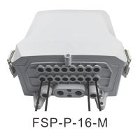 China 16 Core Outdoor Fiber Optic Terminal Distribution Box IP65 Wall Pole Mount 306x237x116mm for sale