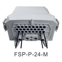 China 16 Core Outdoor Fiber Optic Terminal Distribution Box IP65 Wall Pole Mount 306x237x116mm for sale