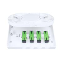 China SC Connector 4 Cores Plastic Fiber Optic Faceplate Socket Panel for FTTH Networks 5 for sale