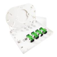 China SC Connector 4 Cores Plastic Fiber Optic Faceplate Socket Panel for FTTH Networks 5 for sale