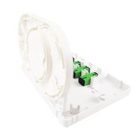 China SC Connector 4 Cores Plastic Fiber Optic Faceplate Socket Panel for FTTH Networks 5 for sale