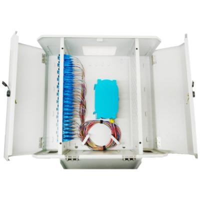China 96 Ports SC Fiber Optic Distribution Box 600x600x300mm Wall Mount FTTH FTTX Metal Termination for sale