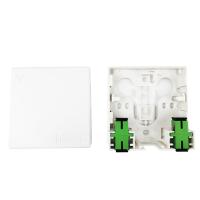 China 2 Cores Plastic Fiber Optic Faceplate Socket Panel Network for FTTH Indoor Installations for sale