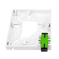 China White 1 Port SC Fiber Optic Faceplate Socket Panel 86x86mm ABS for FTTH for sale