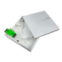 China White 1 Port SC Fiber Optic Faceplate Socket Panel 86x86mm ABS for FTTH for sale