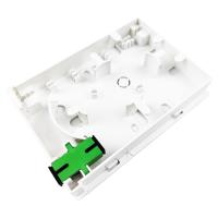 China 2 Cores Plastic Fiber Optic Faceplate Socket Panel SC Connector Type for Wired LAN Networks for sale