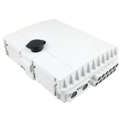 China 12 Cores Fiber Optic Distribution Box IP65 Outdoor FTTH Network SC Adapter Wall Pole Mount 250x200x72mm for sale
