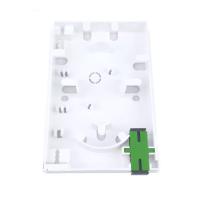 China 2 Cores Plastic Fiber Optic Faceplate Socket Panel SC Connector Type for Wired LAN Networks for sale