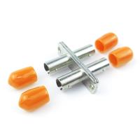 China ST APC 2-Port Rectangular Duplex Fiber Optic Adapter Coupler Low Insertion Loss 0.2dB for sale