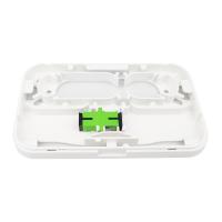 China FTTH Network Indoor White 1 Core Plastic Fiber Optic Faceplate Socket Panel SC Connector Type 5 for sale