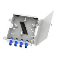 China FTTH Metal Mini Fiber Optic Terminal Box 8 Core Distribution with SC LC Adapters for sale
