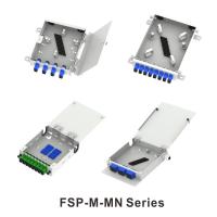 China FTTH Metal Mini Fiber Optic Terminal Box 8 Core Distribution with SC LC Adapters for sale