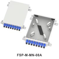 China FTTH Metal Mini Fiber Optic Terminal Box 8 Core Distribution with SC LC Adapters for sale